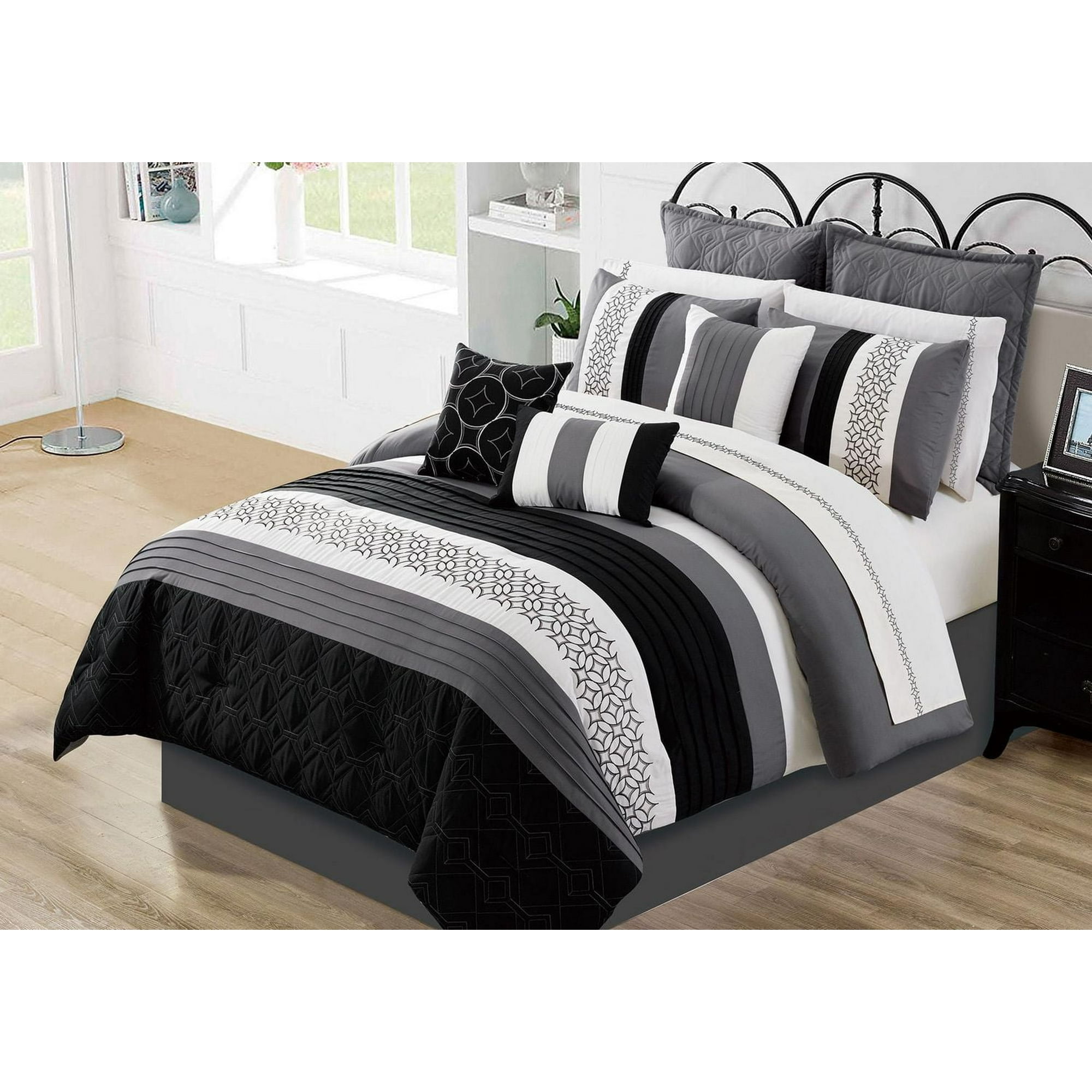 Click here for Safdie & Co. Wov Maddox 7pc King Comforter Set prices