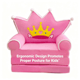 XIBUFE 2026 New Plush Foldable Kids Sofa Backrest Armchair 2 in 1 ...