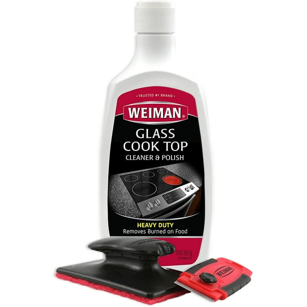 Weiman Cooktop Cleaner Kit - Cook Top Cleaner And Polish, 20 Ounce ...