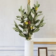 Artificial Olive Branch Cylindrical Plastic Green With Small Decorative ...