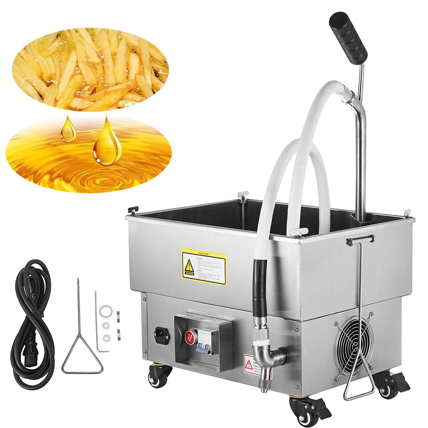 Kitchen & Dining Fryers Oil Capacity 40L/10.56 Gallon VEVOR Mobile ...