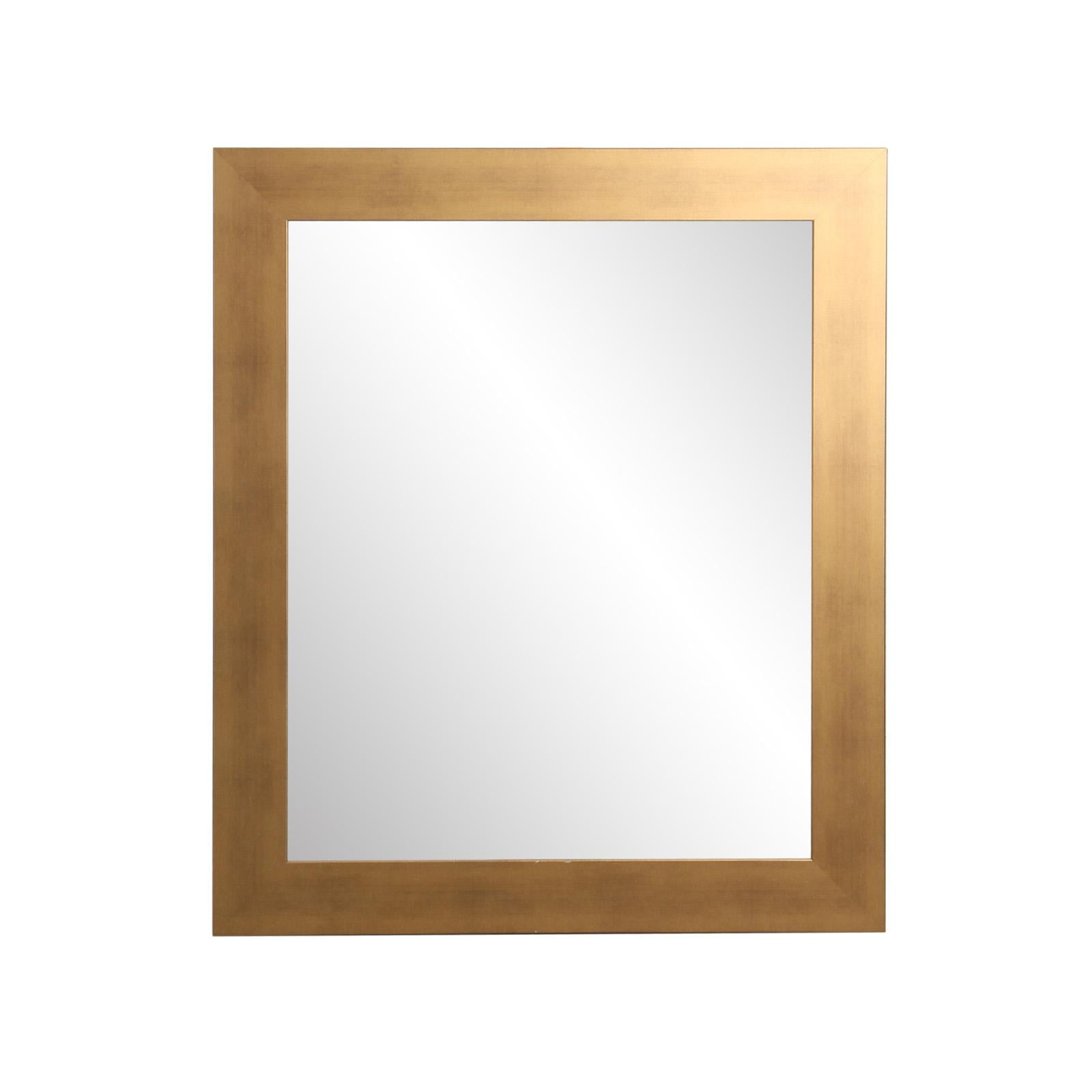 BrandtWorks Brushed Gold Rectangular Wall Mirror - Walmart.com
