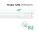 Luxrite 48 inch T8 LED Tube Light, 6500K Daylight, 18W, 2000 Lumens ...