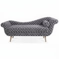 Classic diamond pattern fabric paired with elegant scroll arms ...
