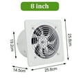 8 Inch Wall-Mounted Exhaust Fan, Ventilation Extractor for Kitchen ...