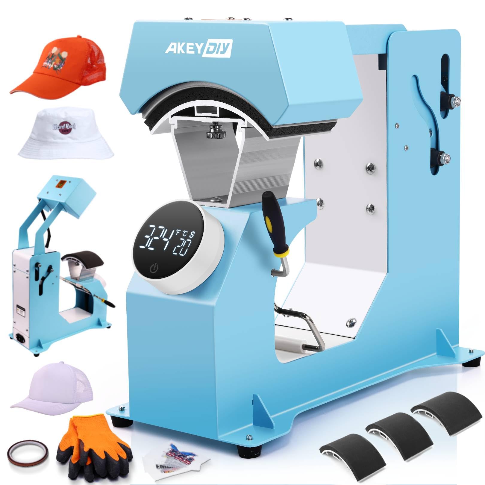 Sombrero automático AKEYDIY con máquina de prensado en caliente para ...