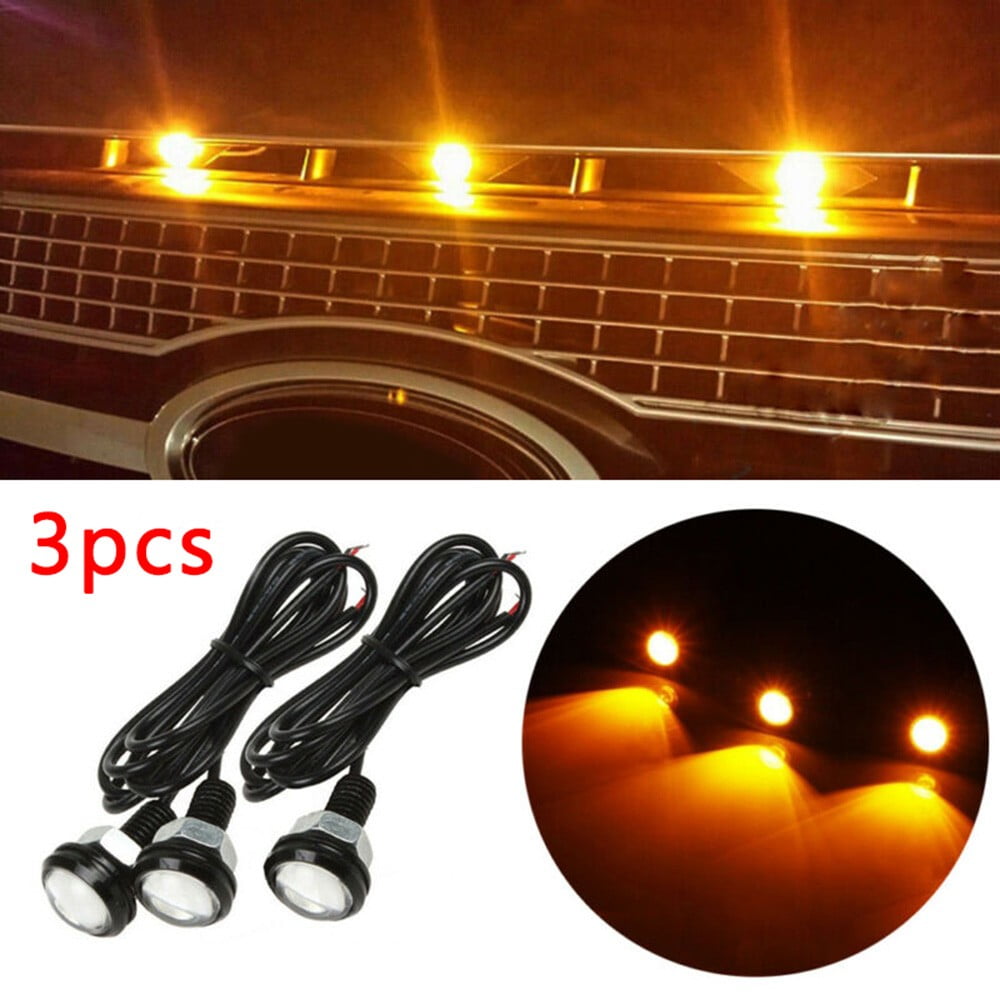 Click here for Btoer 3pcs/Set Car Led Grille Lights Amber White R... prices