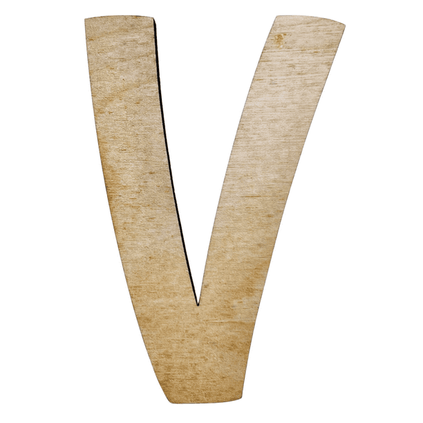 5" Tall Birch Wood Letter V | 1/4" Thick | Wood Craft Letter | American ...