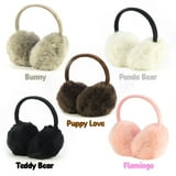 Fuzzy Fones Panda Bear Headphone Earmuffs with Microphone, Black and ...