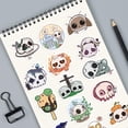 60Pcs Whimsical Skull Theme Stickers Halloween DIYer Craft Set PVC Safe ...