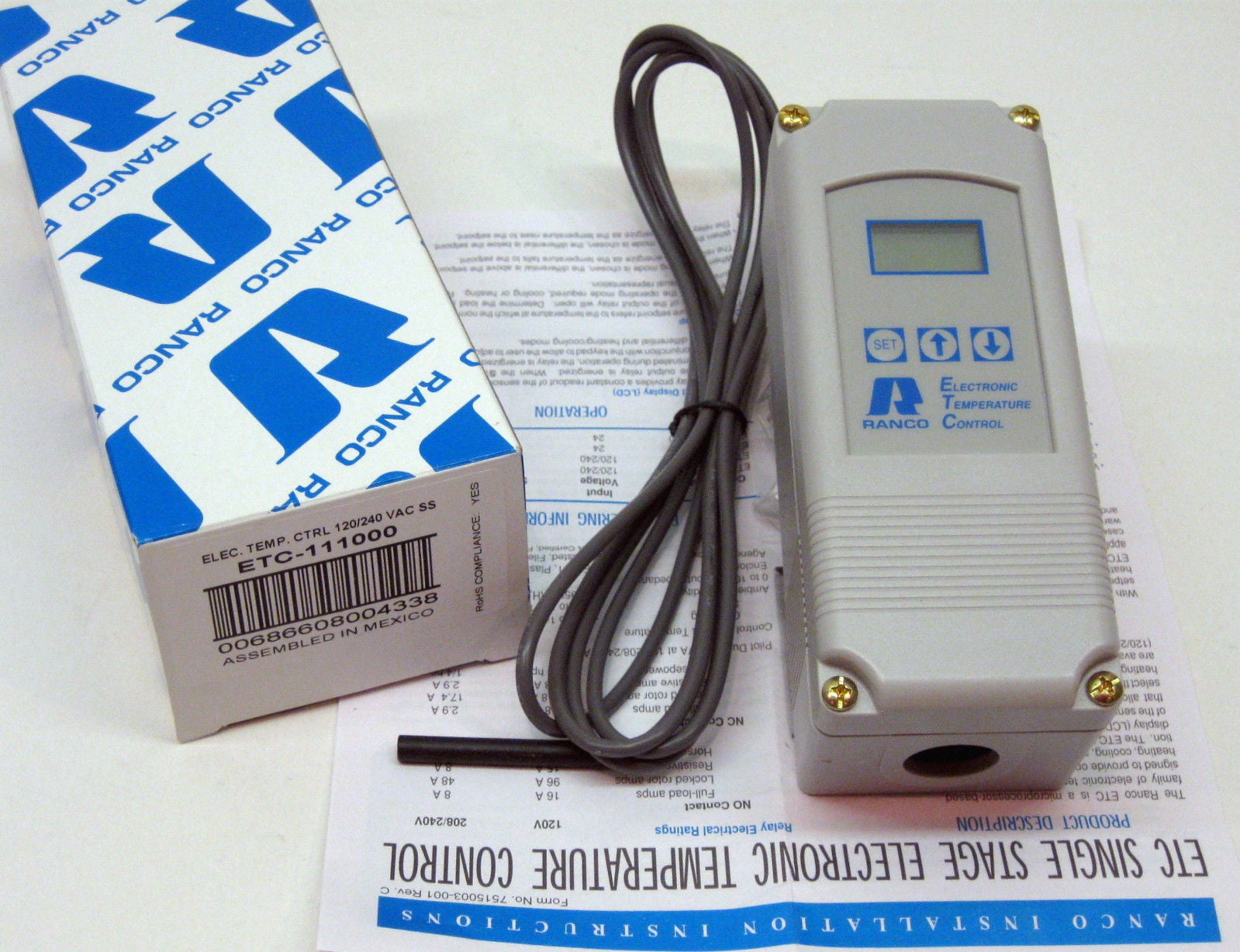 ETC-111000 Ranco Digital Temperature Electronic Controller 120 - 240 ...