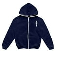 Christian Hoodies for Men Zip Up Faith Cross Graphic Long Sleeve Jesus ...