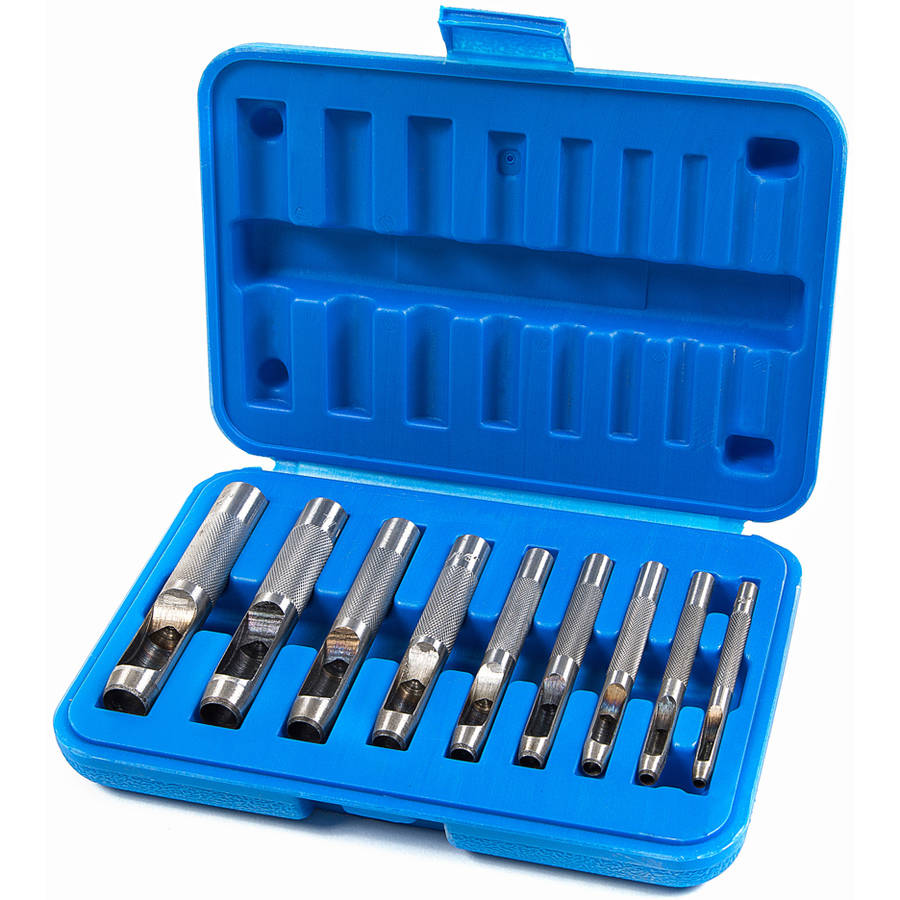 Presa Hollow Punch Tool Kit for Metal and More, 9 Piece - Walmart.com
