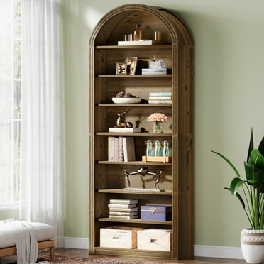 Better Homes & Gardens Juliet Open Arch Bookcase, Rich Black and Light ...
