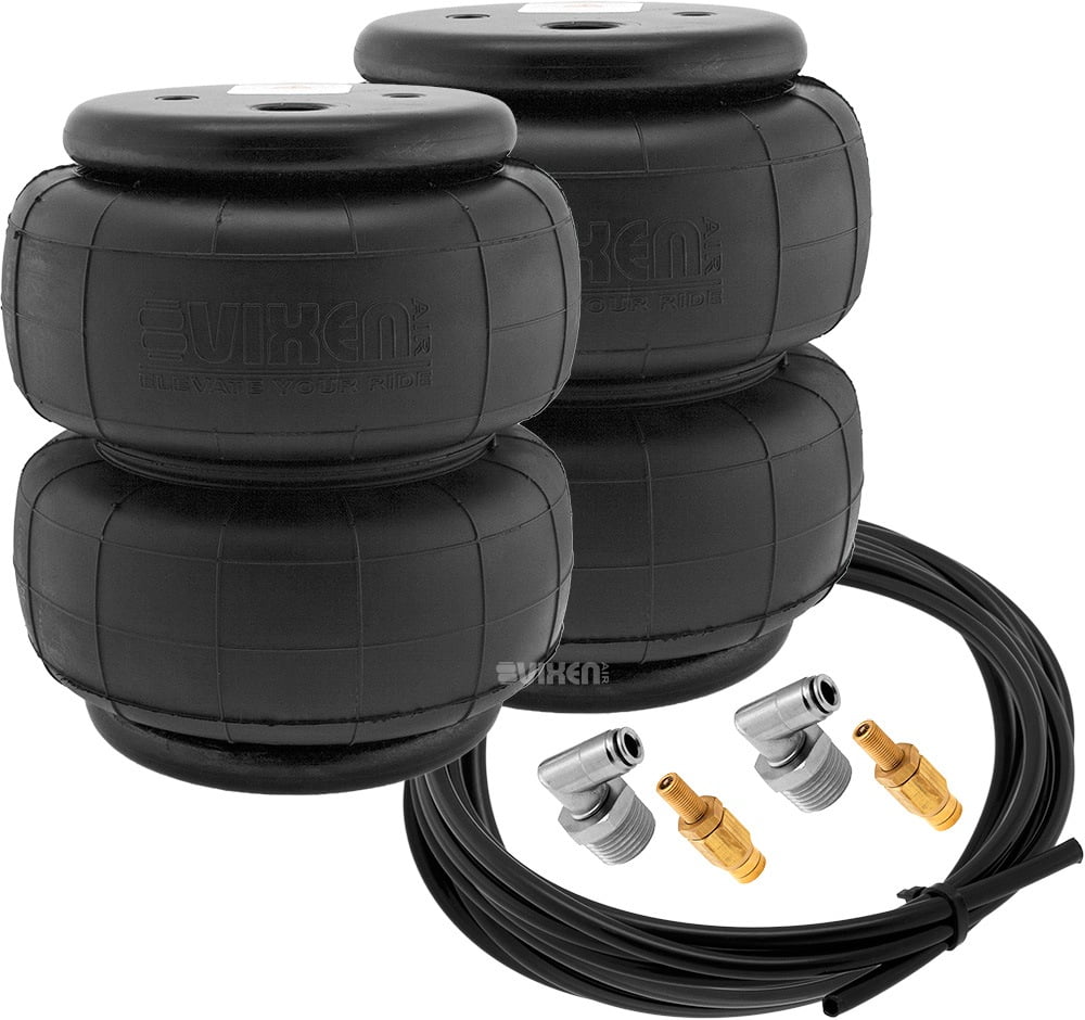 Vixen Air 1/2" NPT Single Air Port Suspension Air Spring/Air Bag Dual ...