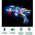 Blue Light-up Galaxy Space UV Glow Super Spinning Super Space Blaster ...