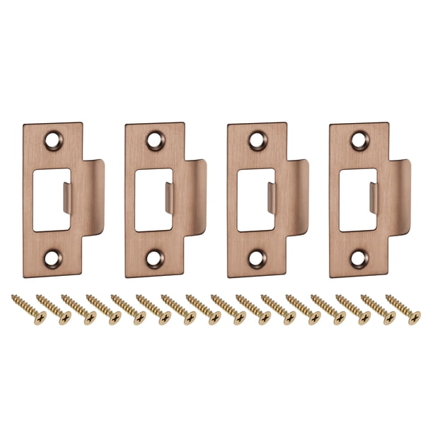 Unique Bargains 4Pack Door Strike Plate, 70mm x 40.3mm Stainless Steel ...
