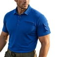 ASDFVBKG Men's Short Sleeve Polo Shirt, Summer Pure Polyester Solid ...