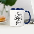 CafePress - Live Laugh Love Mugs - 11 oz Ceramic Mug - Novelty Coffee ...