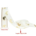 Euaioeiu Gold Foil Heart Print Ribbon for Gift Wrapping, 1.5in Wide x ...