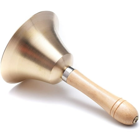 Extra Loud Solid Brass Hand Call Bell with Wooden Handle | Walmart Canada