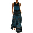 Blue Grey Ornate Māori Design New Zealand Long Dress party dresses ...