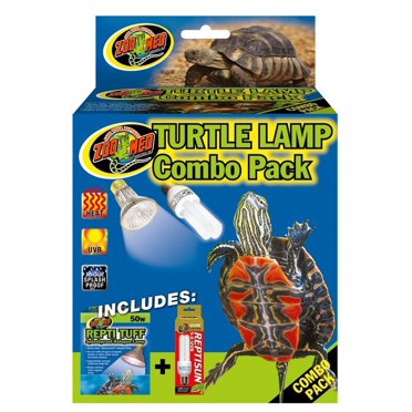 Zoo Med Aquatic Turtle Lamp Combo Pack - Reptile UVB & Heating Light ...