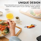MT Products 50-Piece Disposable Aluminum Foil Crab Shell Mini Pie Pans ...