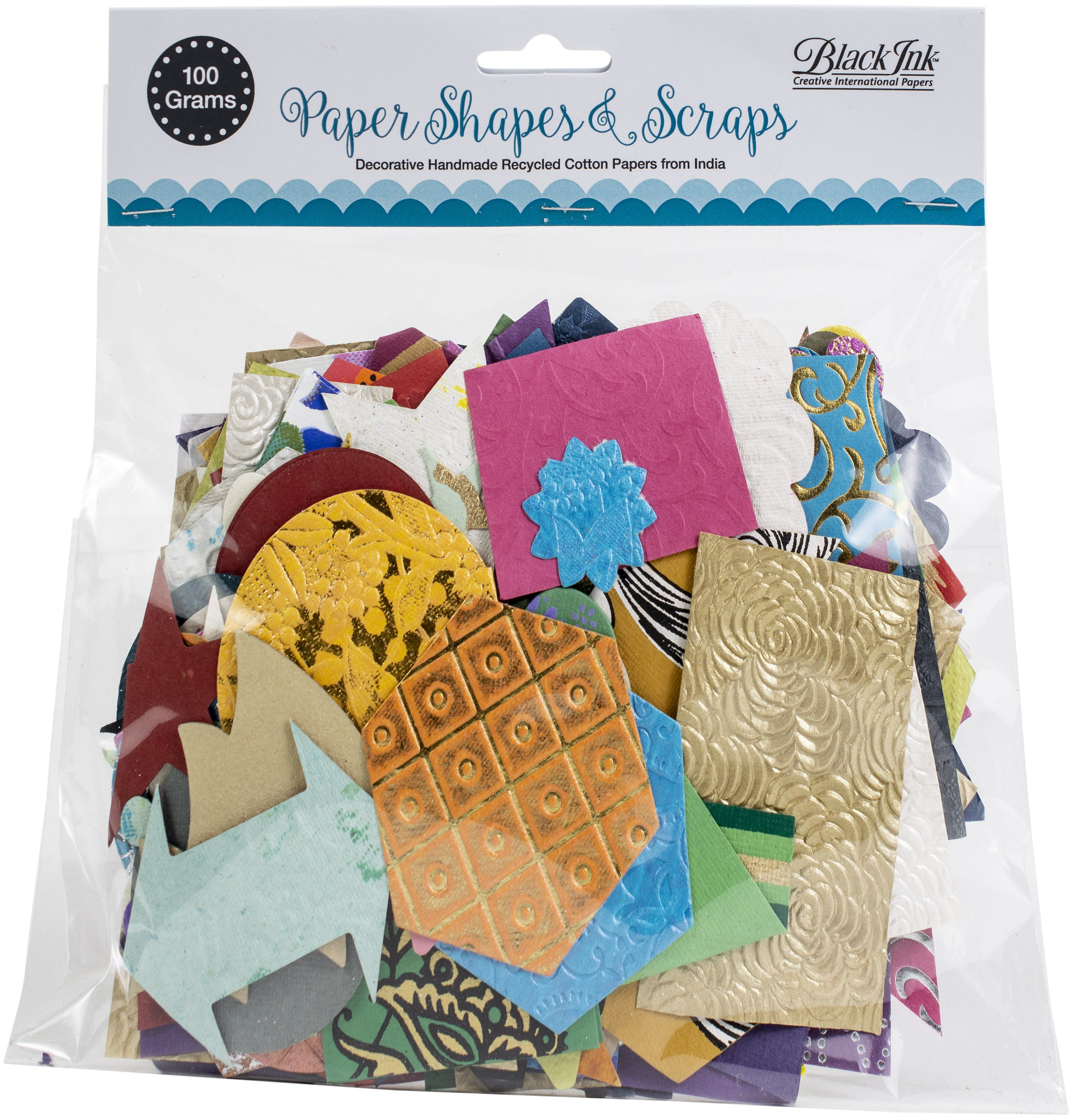 Black Ink Paper Shapes & Scraps-Assorted, 100 Grams - Walmart.com