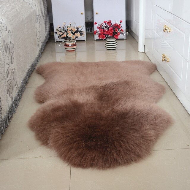 100% Real Sheepskin Wool Rug - Walmart.com