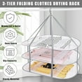 Kabuer 3-Tier Mesh Clothes Drying Rack, Foldable Sweater Drying Rack ...