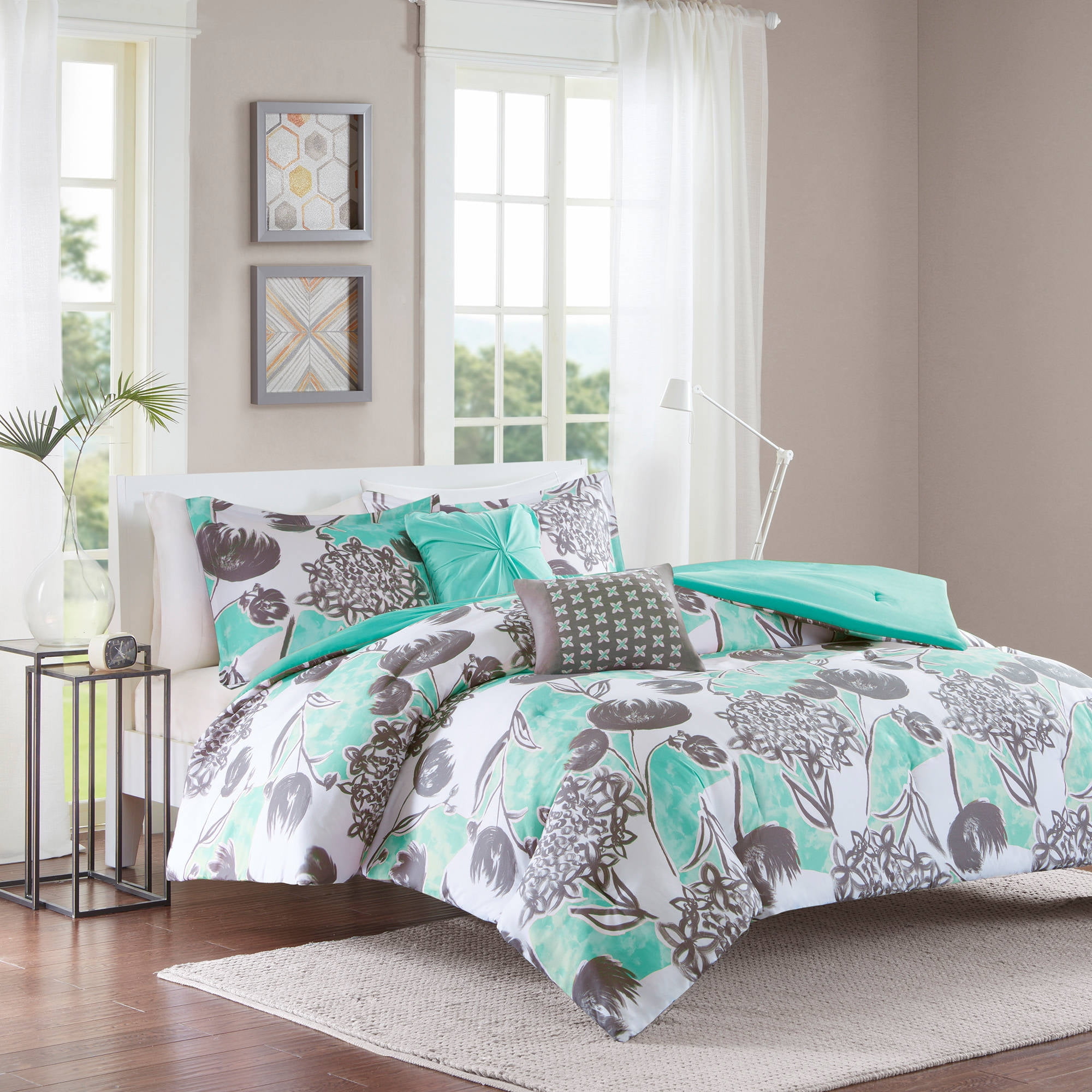 Home Essence Apartment Vera Microfiber Comforter Set - Walmart.com