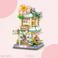 City Street View Building Block Set DIY Ice Cream Coffee Flower Shop ...