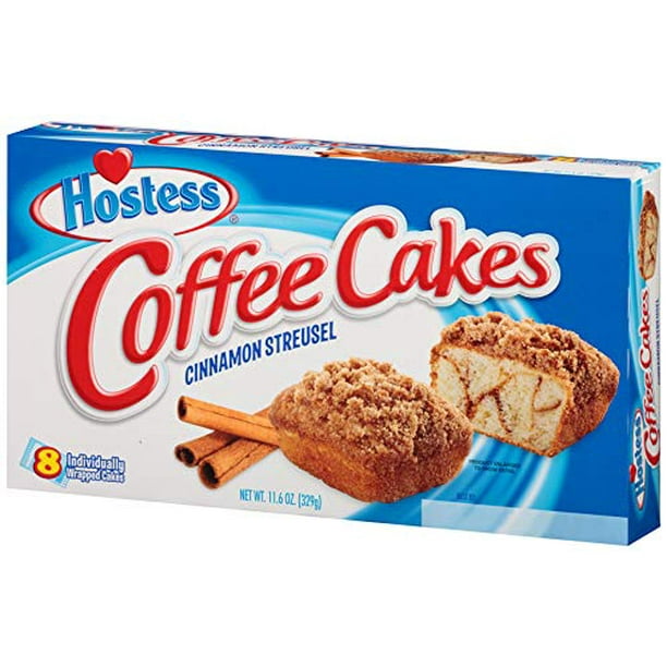 Hostess Cinnamon Streusel Coffee Cakes (8 count) 11.6 oz Box - Pack of ...