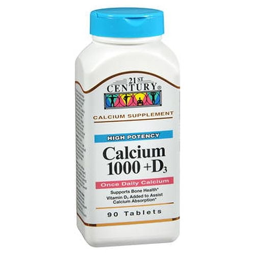 Suplemento 21st Century Calcium 1000 + D3 90 comprimidos | Bodega ...