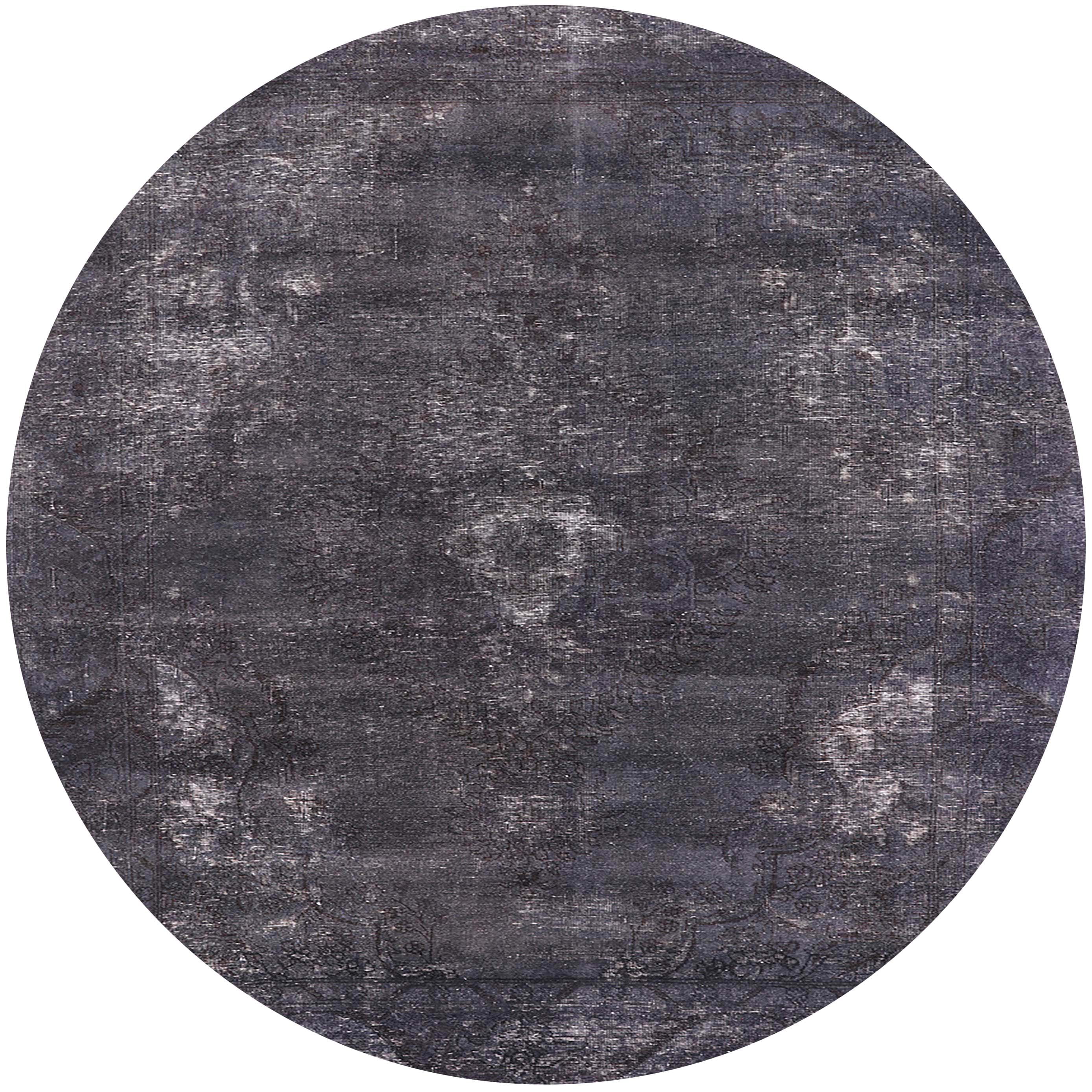 Ahgly Company Indoor Round Mid-Century Modern Black Eel Black Oriental ...