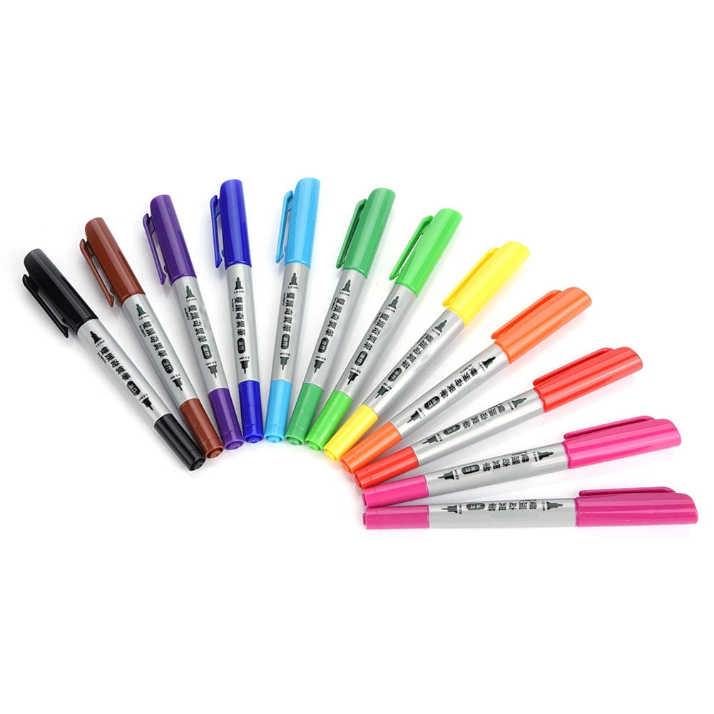Click here for Ylshrf 12pcs Double Tip Oil Pen Art Oil Based Mark... prices