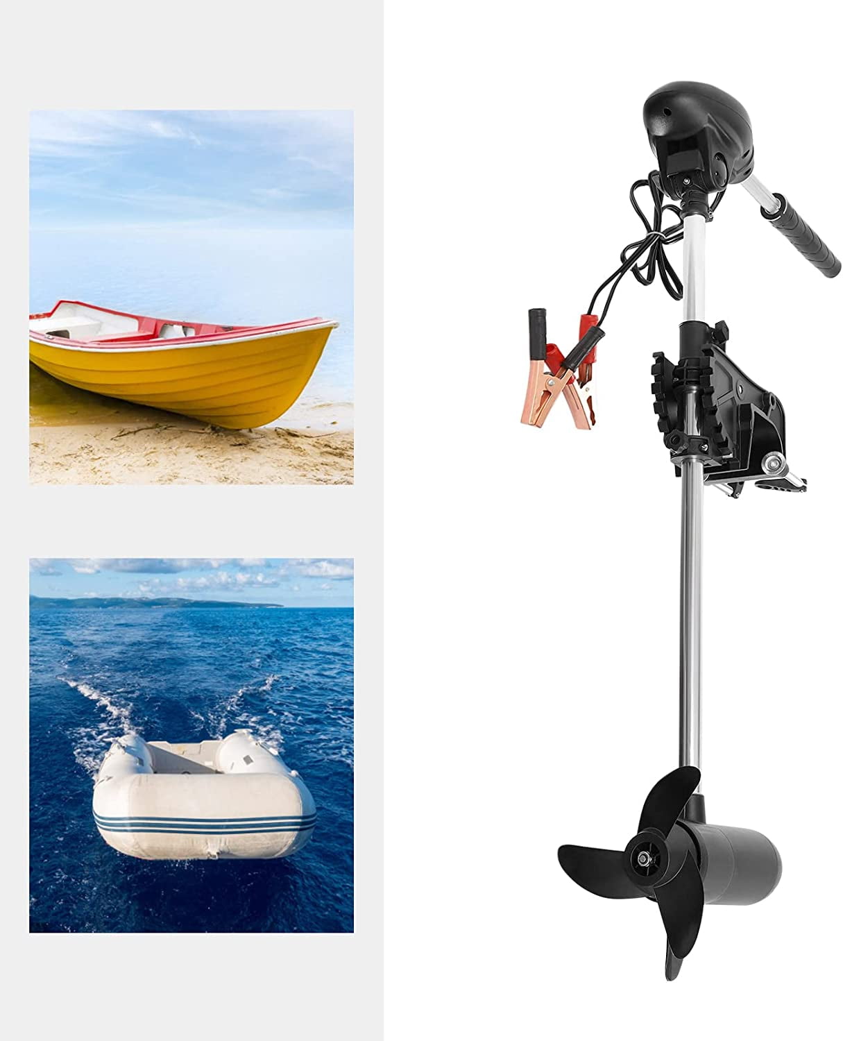 Miumaeov 12V Electric Trolling Motor Outboard Engine Fishing Boat Motor ...