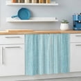 Abstract Blue Cabinet Curtains 28"Wx35"L, Rustic Farmhouse Minimalist ...