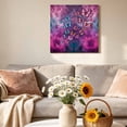 Blue Pink Butterflies Canvas Wall Art for Living Room, Purple Navy ...