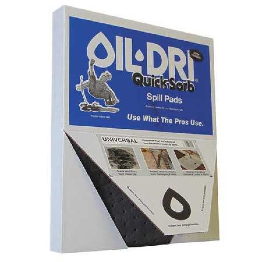 OIL-DRI L71320 Absorbent Pad, Absorbs 2.5 gal. Universal, PK 20 ,Gray ...