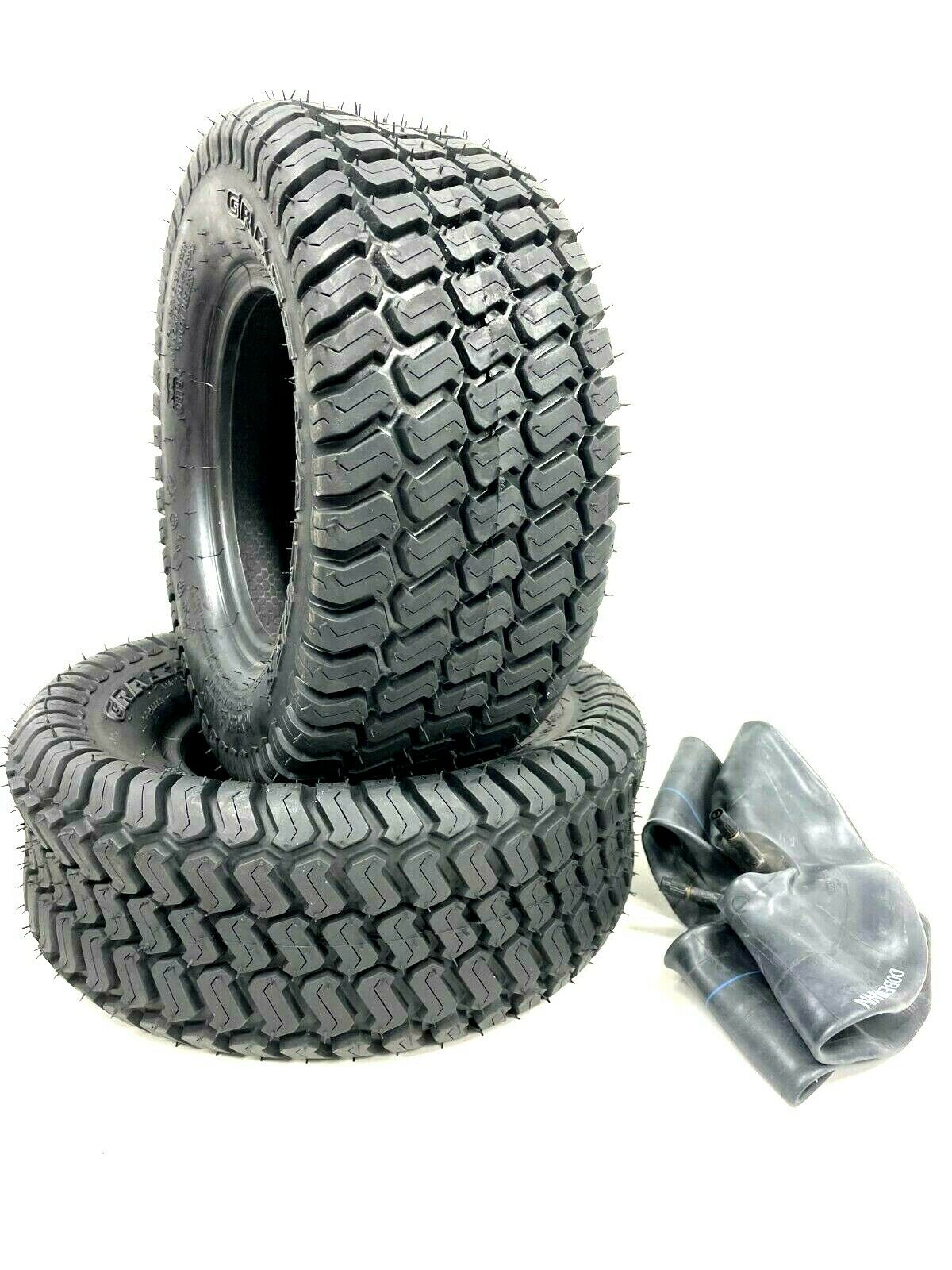 Two- 16x6.50-8 Lawn Tractor Turf Style 4 Pr W Tubes 16x6.50-8 Nhs ...