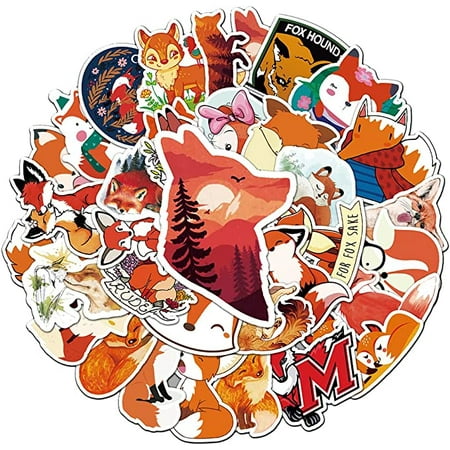 JOYWEI Fox Stickers for Kids Girls Teens Boys, Vinyl Cartoon Waterproof ...