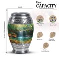 VALERASH Waterfall Memorial Urn for Ashes for Women - Blue Burial Urns ...
