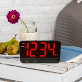 Equity Extra-Large 3 in. Red LED Alarm Clock, High/Low Brightness ...