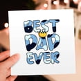 3drose, Best Dad Ever Blue, Black Text, and a Yellow Crown. Father Day ...