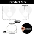 3 Bags Acrylic Thread Winding Boards with 1Pc Iron Loose Leaf Book ...