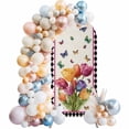 Spring Floral Arch Backdrop Cover, 4FT, Watercolor Flowers Romantic ...