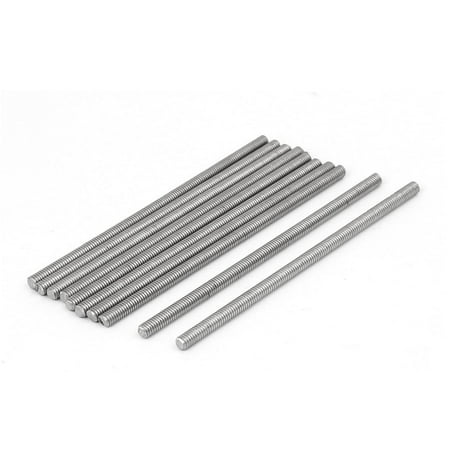 M4 x 90mm 304 Stainless Steel Fully Threaded Rod Bar Studs Fasteners 10 ...