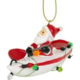 Santa Claus Paddling in A Kayak Christmas Tree Outdoor Lovers Ornament ...